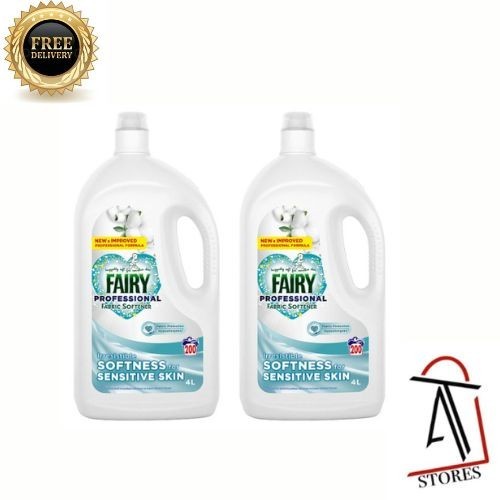 Fairy Non-Bio Professional Sensitive Liquid Fabric Softener 200 Washes ...