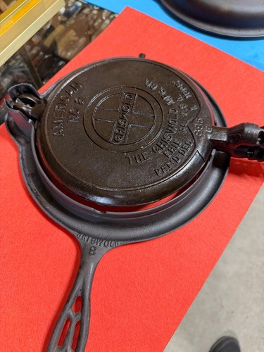 Griswold American No. 8 Cast Iron Waffle Maker 885 Iron Low Base. | eBay