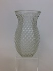 VTG HOOSIER Glass Diamond Vase Pineapple Clear Bulb Forcing #4071 | eBay