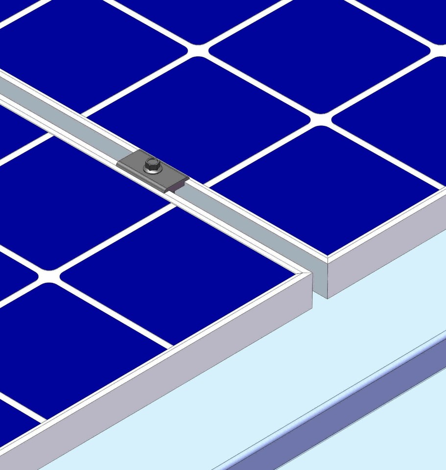 10 Mid Clamp Standing Seam Metal Roof Solar Panel Module Mounting ...