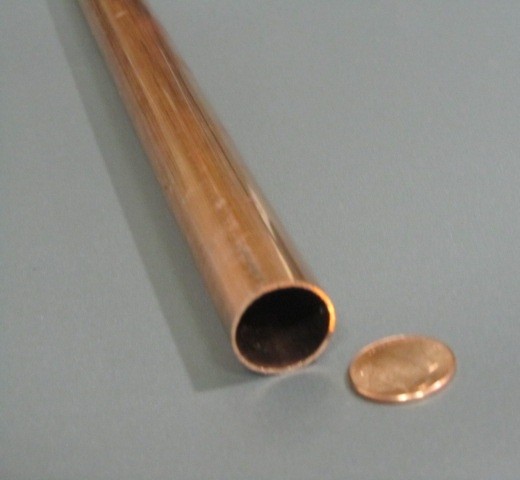 122 Copper Tube, 3/4" OD x .686" ID x .032" Wall x 3 Ft Length, 1 Unit ...