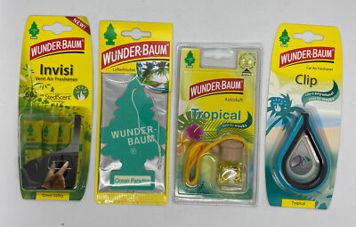 4x Wunderbaum Invisi + Duftbaum + Clip + Flakon Lufterfrischer Autoduft ...