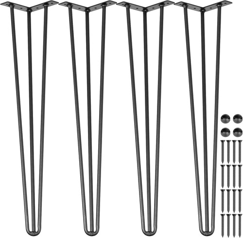 4x Hairpin Legs Hair Pin Legs Set 4''-28'' for Furniture Bench Desk ...