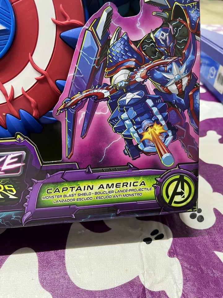 Nerf Marvel Mech Strike Monster Hunters Captain America Blast Shield ...