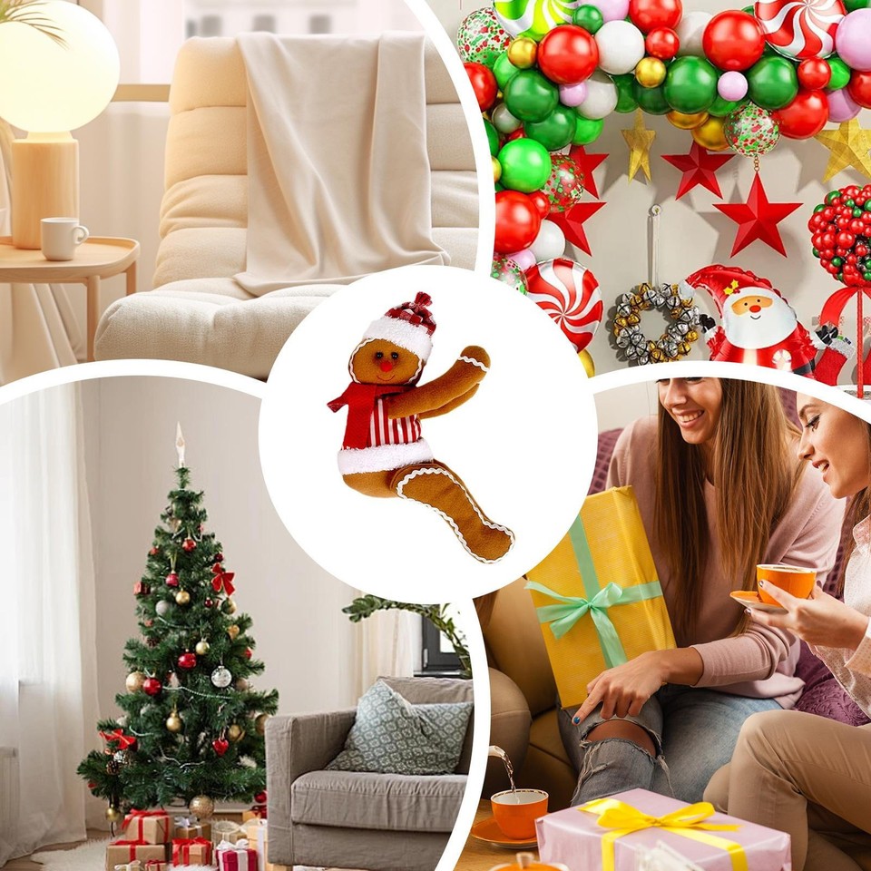 Gingerbread Man Mini Christmas Tree Topper Gingerbread PP Cotton ...