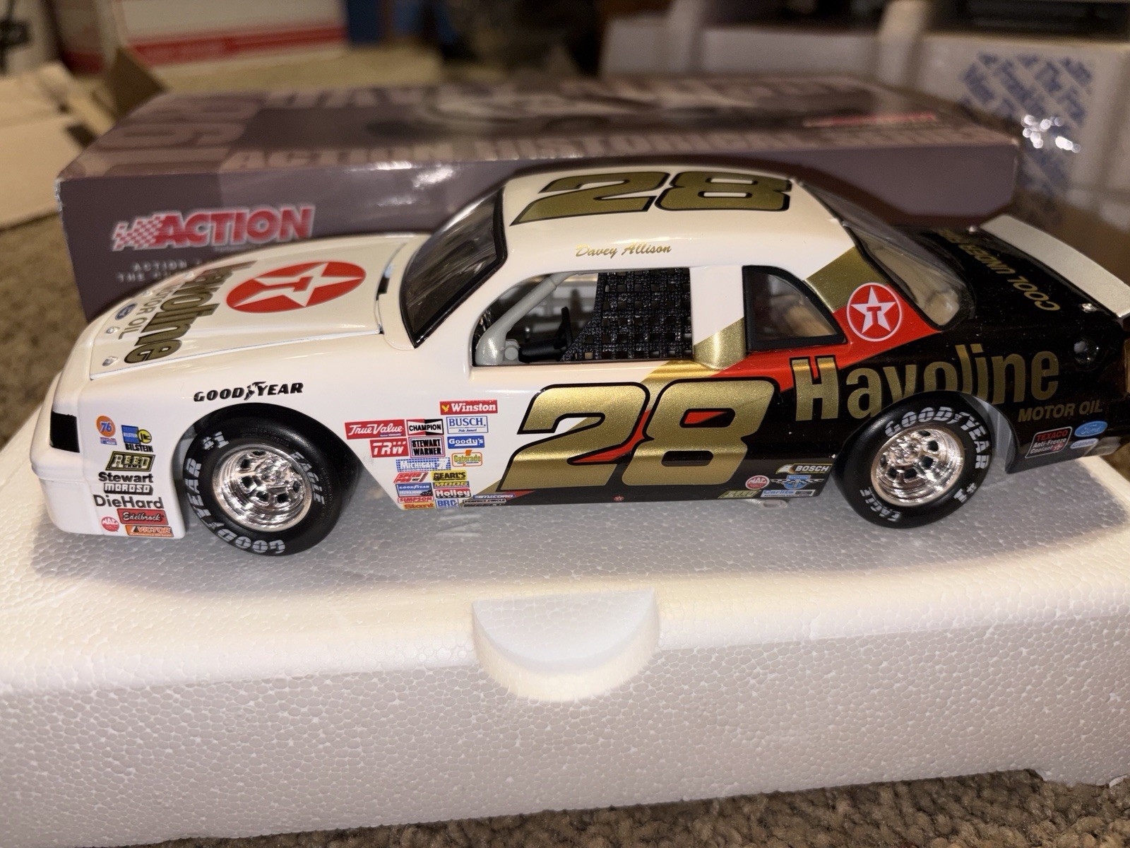 Action 1:24 Davey Allison #28 Texaco Havoline Rookie Of The Year ...