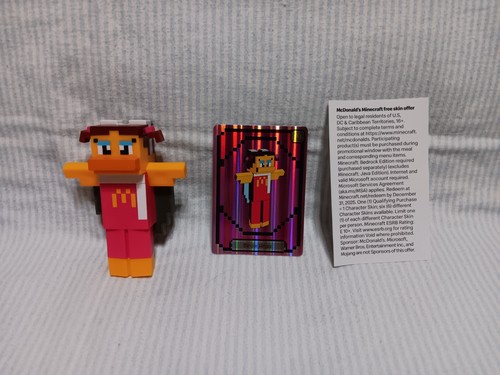 Minecraft McDonald's Meal Birdie Wings Figure & Unused Ingame Skin | eBay
