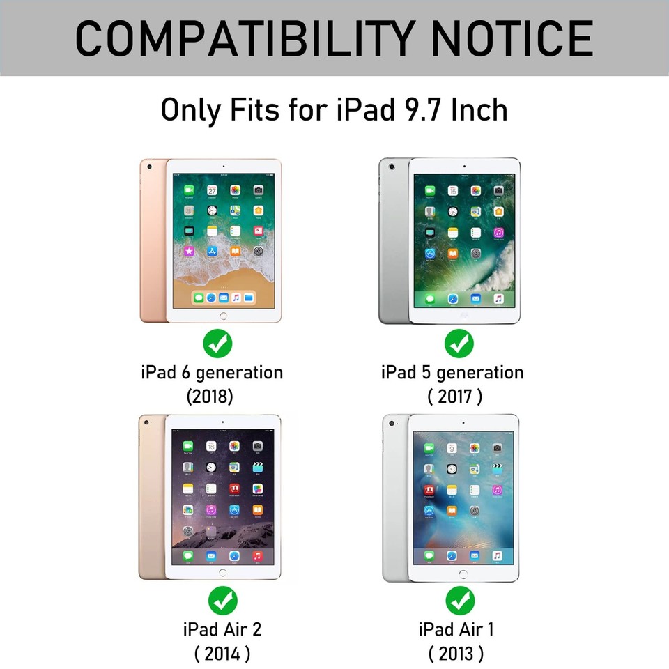 for iPad 6th Generation Case with Keyboard, Keyboard Case for iPad 6th ...