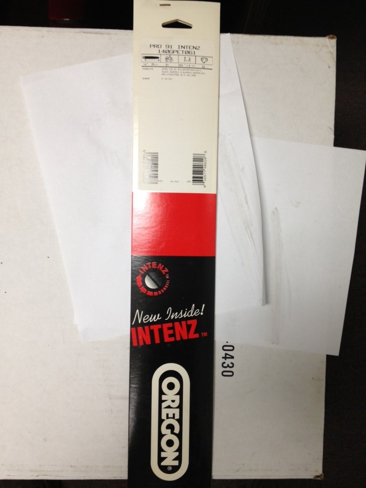 OREGON 14" PRO 91 INTENZ CHAIN SAW BAR 140GPET061 3/8P x.050 Gauge Fits ...