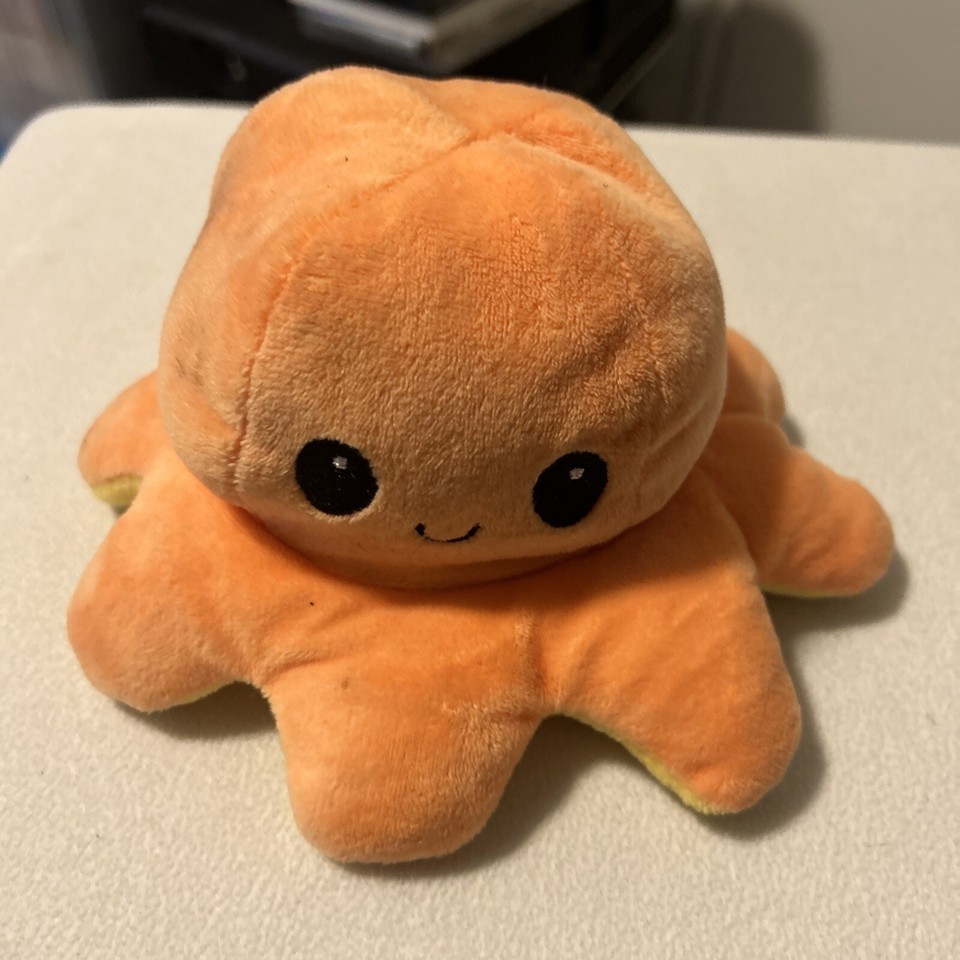 TeeTurtle Reversible Octopus Plush Happy Mad Mood Soft Stuffed Animal ...