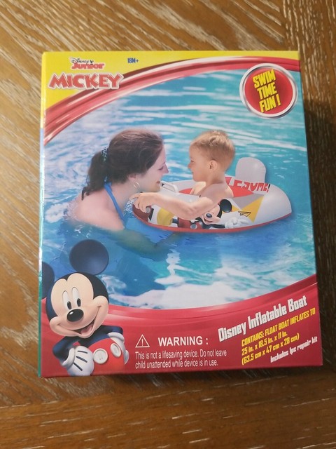 Disney Junior Mickey Mouse Float Boat Inflatable Swim Time Fun 18m for ...