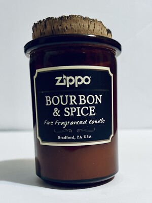 ZIPPO SPIRIT CANDLE 70008 BOURBON & SPICE Premium GLASS & CORK | eBay