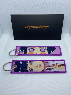 Naruto Anime Manga Waifu Hinata Hyuga Embroidered Jet Tag Keychain | eBay