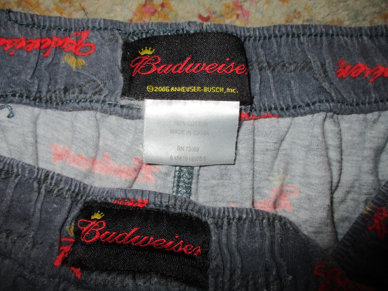 BUDWEISER PAJAMA PANTS King of Beers Lounge Sleep Wea… - Gem