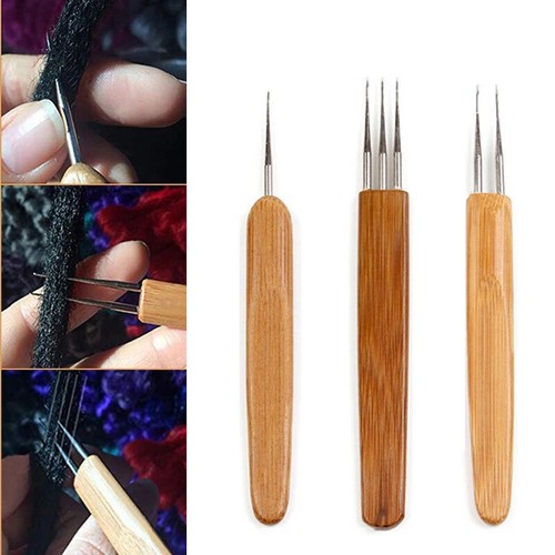 1Pc Hair Crochet Hook Needle Wood Handle Africa Braid Micro Hook ...