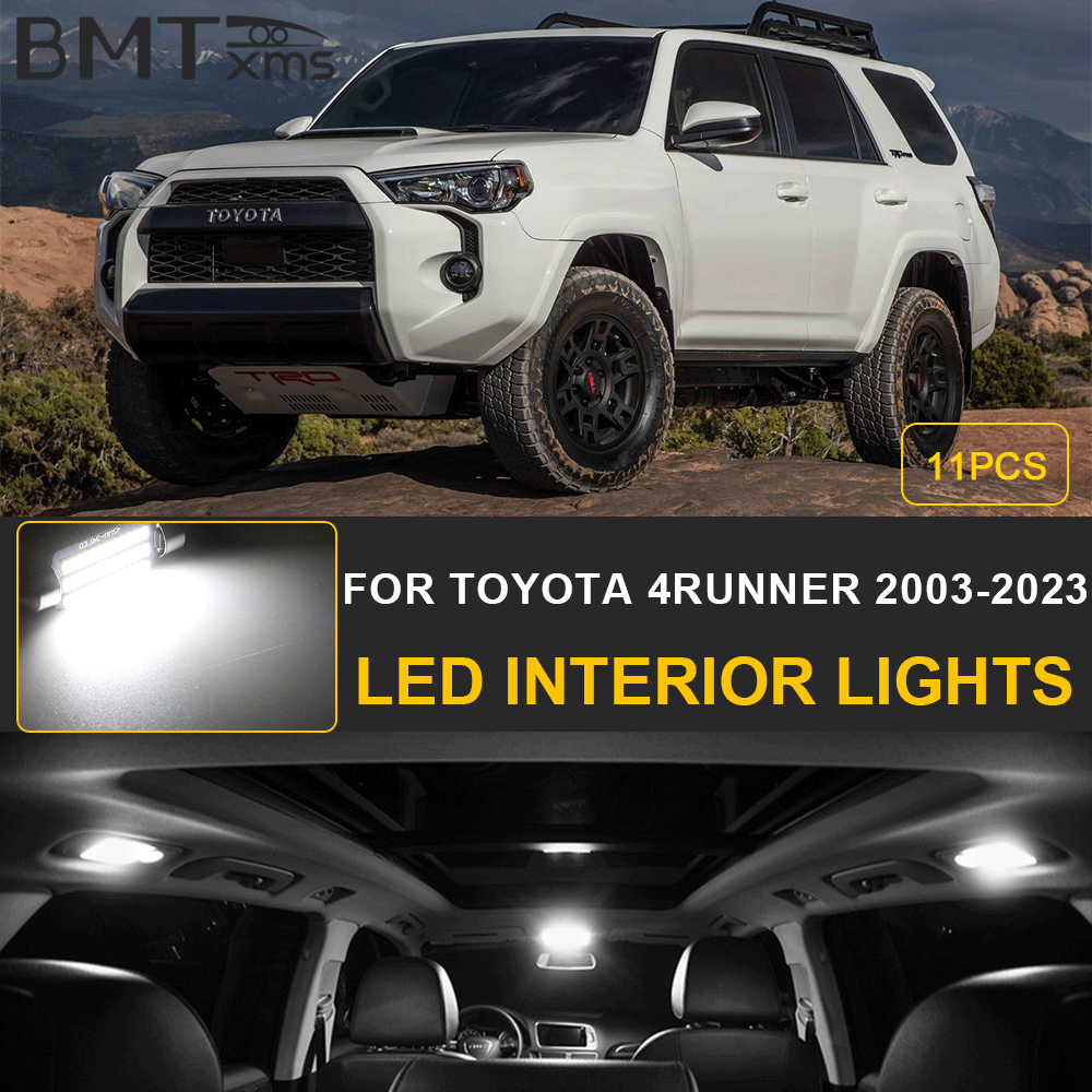 Toyota 4runner Dome Light White Interior LED Lights Kit Package