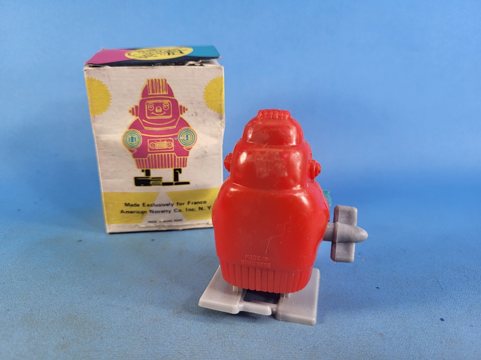 Tomy Mini Robot Clockwork With Key Wind Up Franco American novelty Red ...