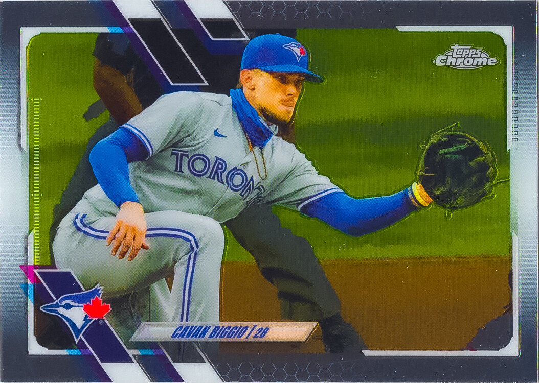 Cavan Biggio 2021 Topps Chrome Baseball MLB Base Card #128 Toronto Blue ...