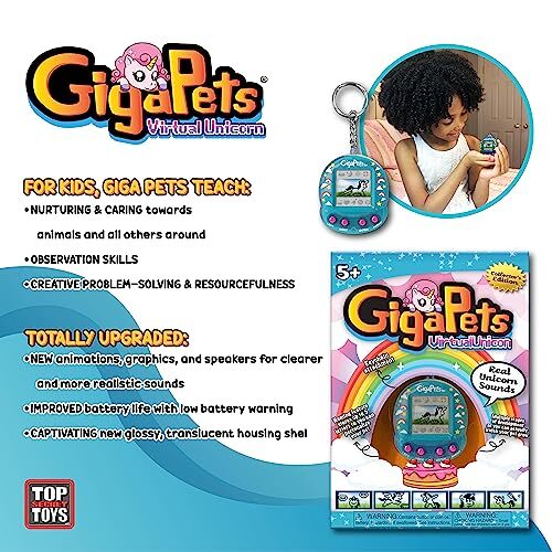 Giga Pets Angelic Unicorn Interactive Digital Pet, Upgraded Collector’s ...