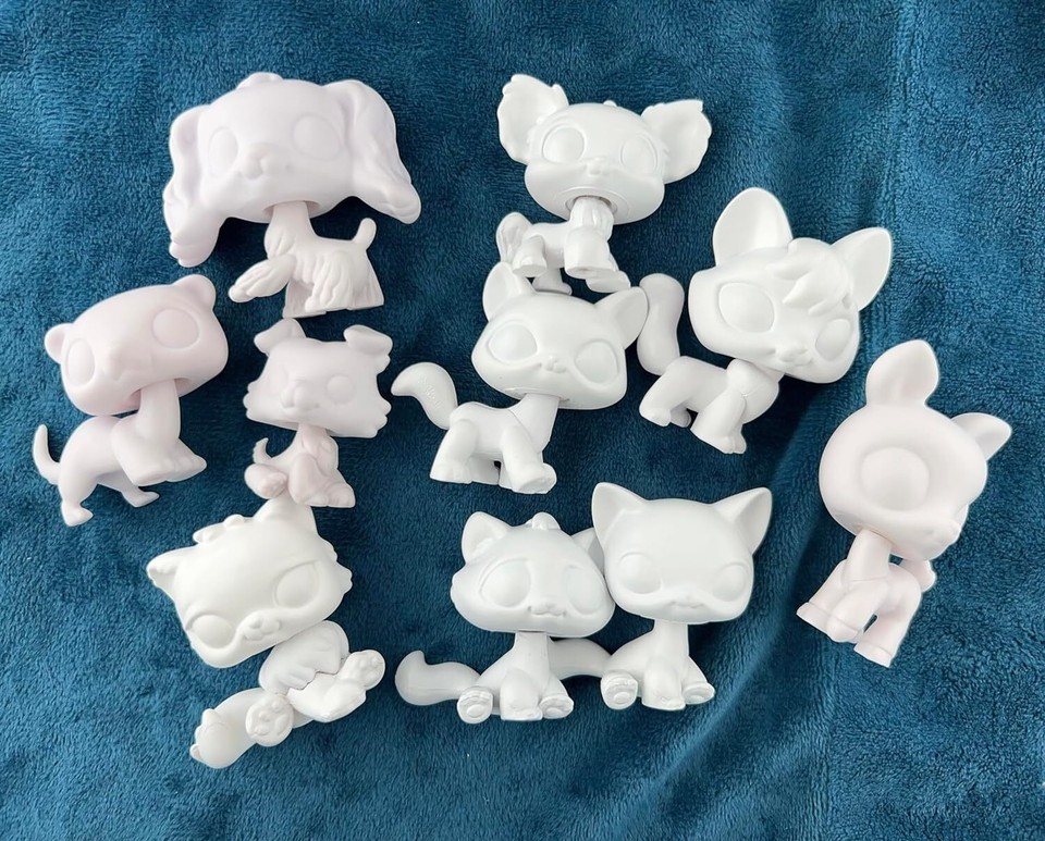 Custom LPS Toys White Bases Random 12x LPS White Molds Design by ...