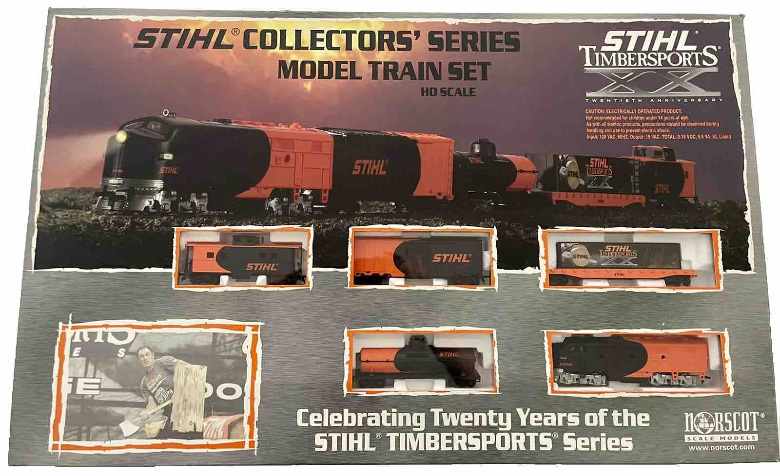 2005 STIHL TIMBERSPORTS NORSCOT HO SCALE TRAIN SET COMPLETE in BOX ...