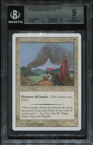 BGS 9 Ravages of War Portal Three Kingdoms Pk3 Graded MTG Magic #3632 ...
