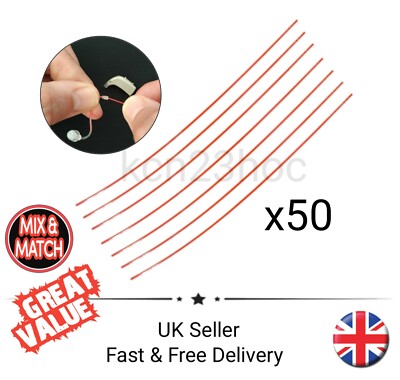 50 Hearing aid cleaning rods - for slim tubes - cleaner kit/rods/wires ...
