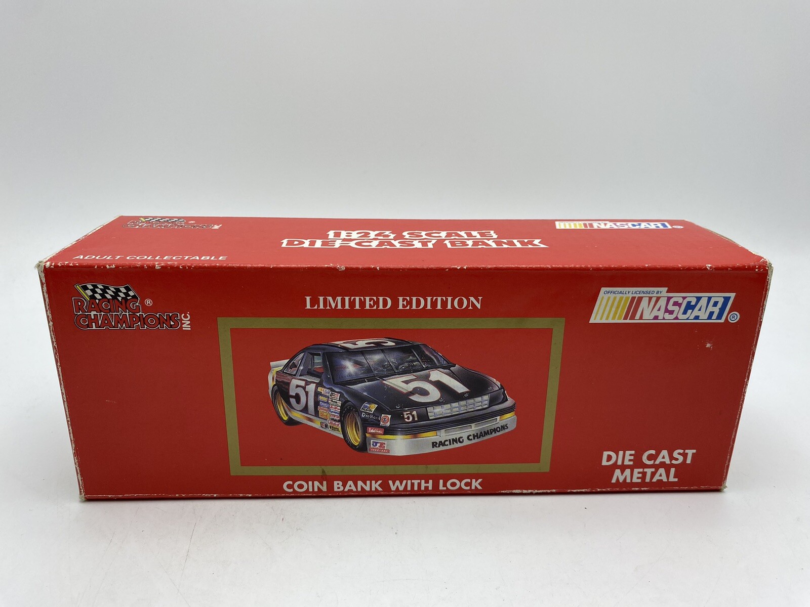 RACING CHAMPIONS #51 NASCAR COIN BANK WITH LOCK LTD EDITION VALVOLINE ...