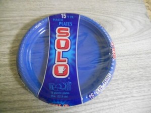 SOLO 9 INCH PLASTIC PLATES 15 BLUE | eBay