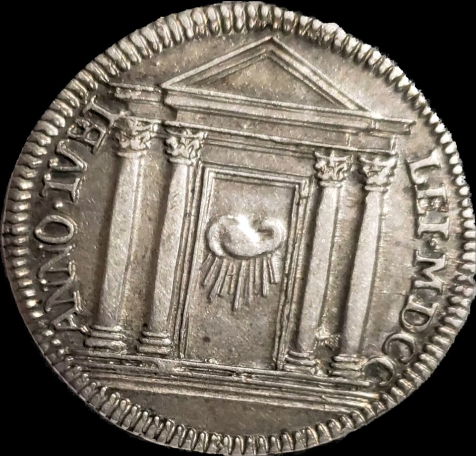 1700 RY Pope Innocent XII. 1691-1700. Silver Giulio . Holy Year Issue ...