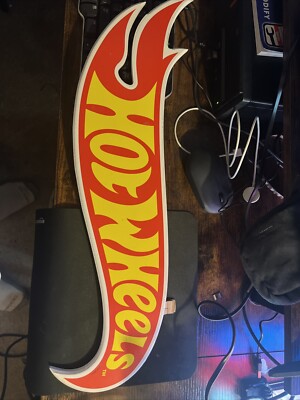 Hot Wheels logo Wood Sign Plaque Wall Art Garage Shop Mancave Diecast ...