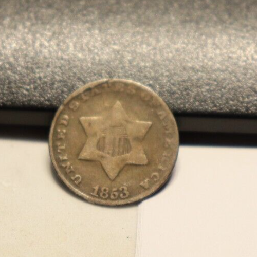 1853 US 3 Cent Silver Coin VG (Cleaned, Light Scratch) | eBay