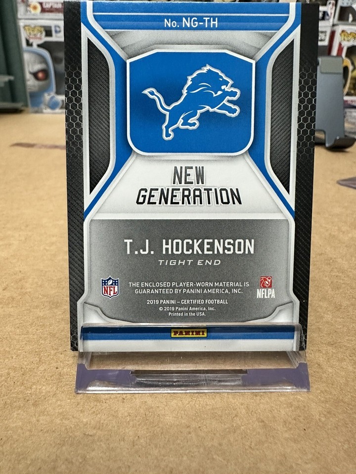 T.J. Hockenson 2019 Panini Certified - New Generation Jerseys Mirror ...