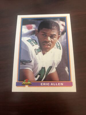 1991 Bowman Eric Allen #409 Philadelphia Eagles Arizona State Sun ...