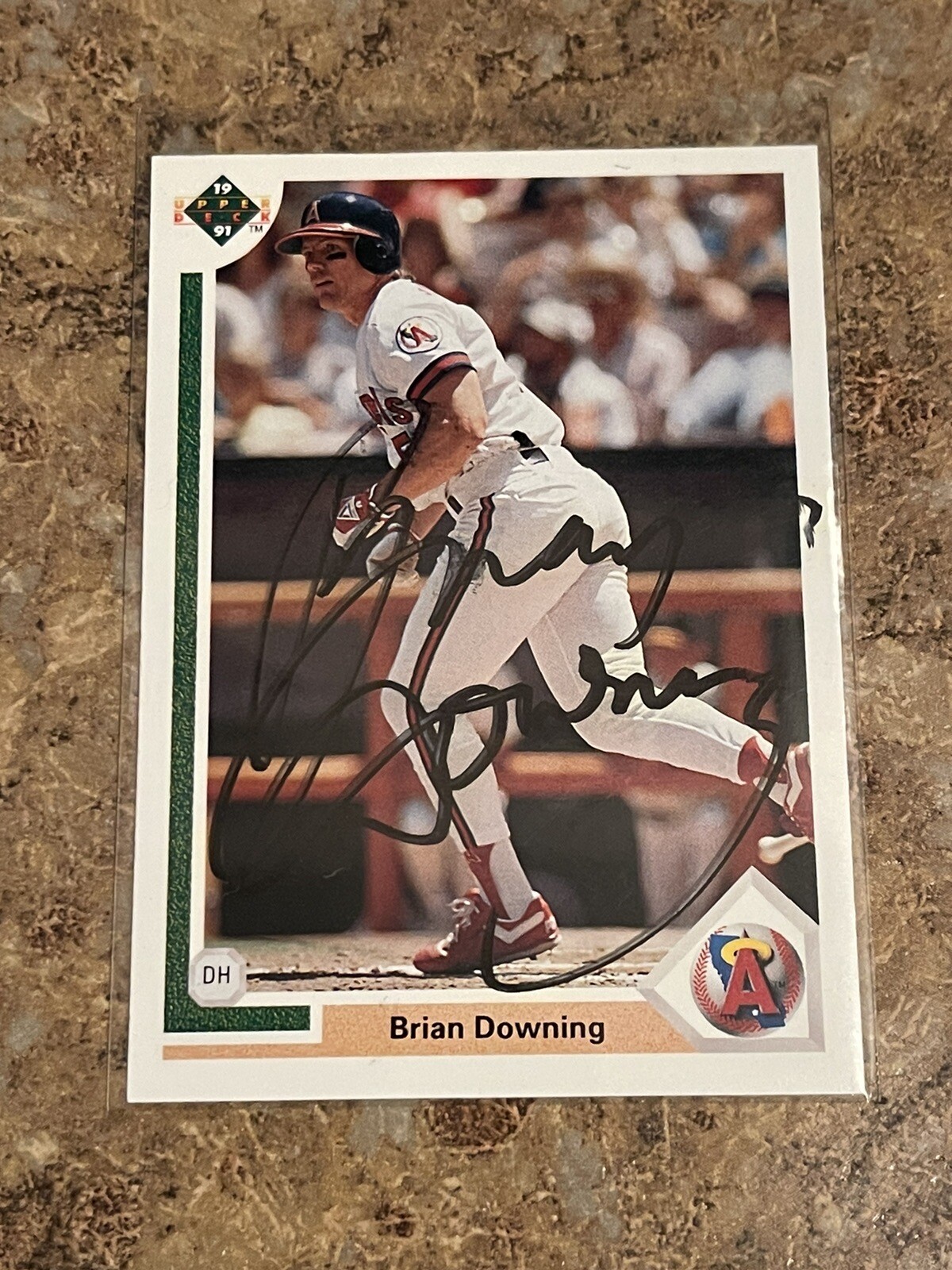 BRIAN DOWNING 1991 Upper Deck Signed Autograph Card #231 Angels TOUGH ...