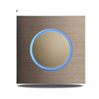 16A Light Switch Matte Aluminium Alloy Panel Circle LED Indicator ...