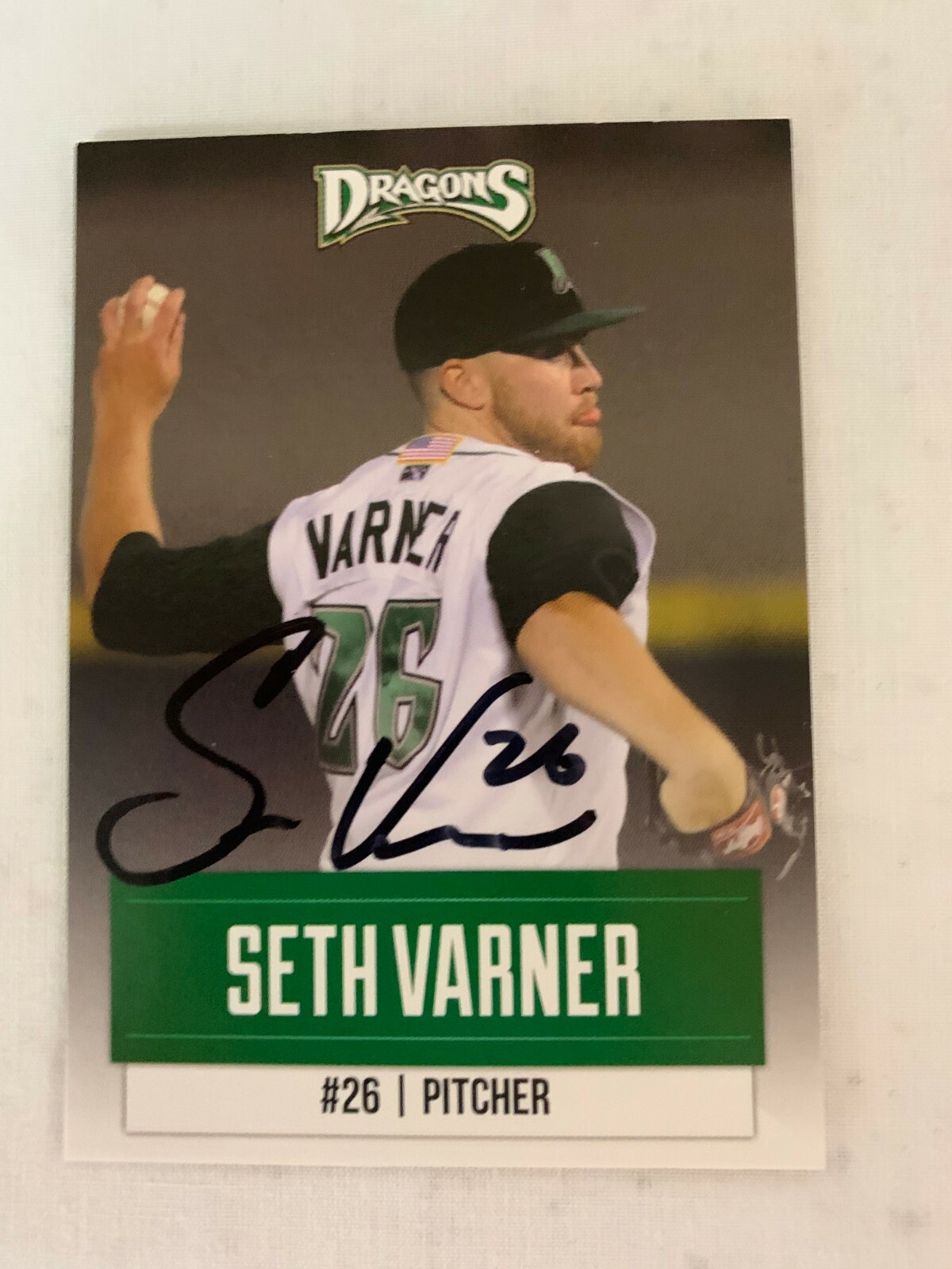Seth Varner 2015 Signed Dayton Dragons Team Card | eBay