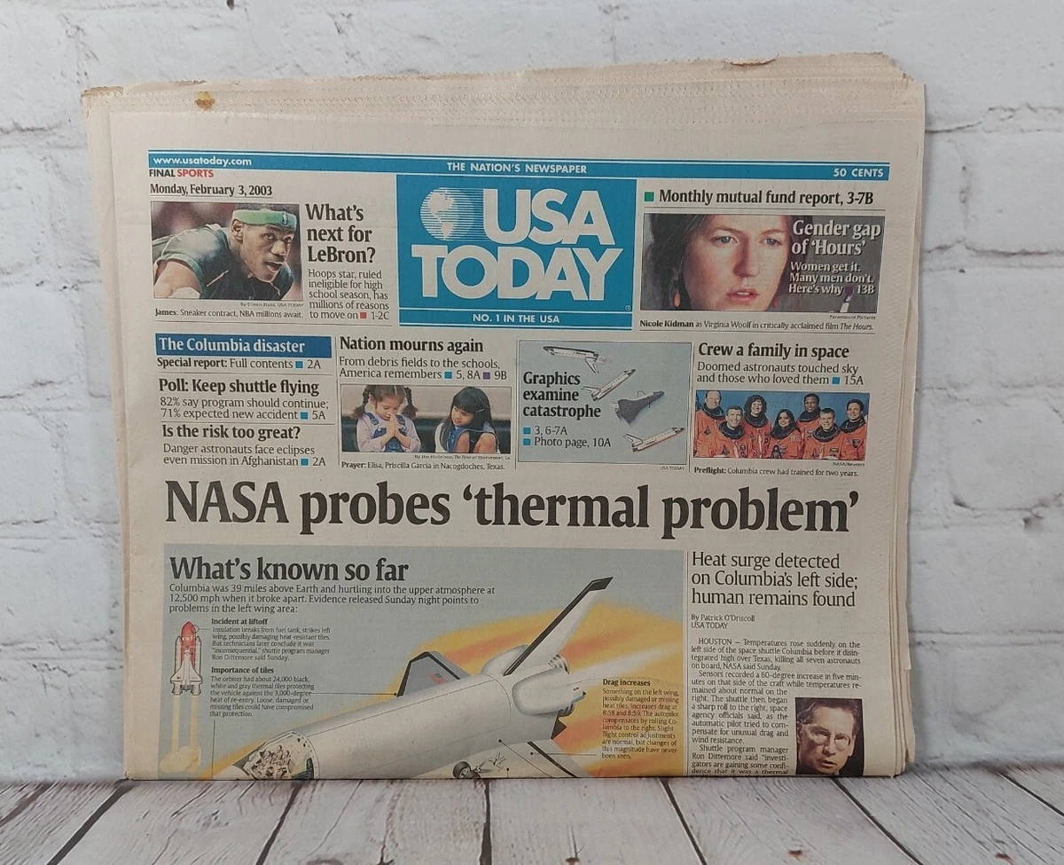 Space Shuttle Columbia Human Remains Graphic