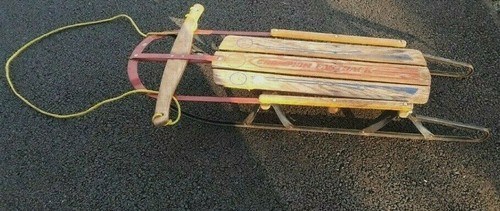 Very Solid Vintage Champion Fastback Snow Sled - w/ Floating Steering ...