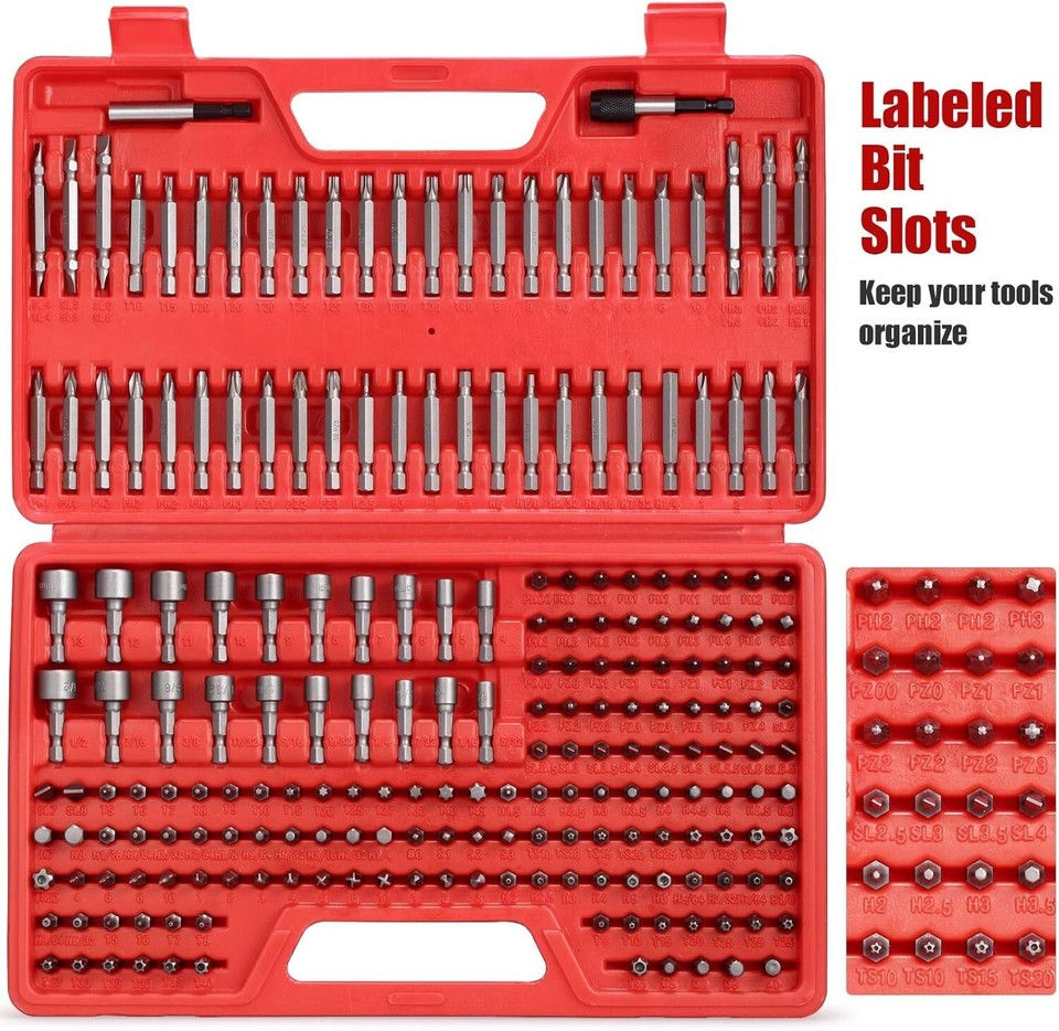 214pc Screwdriver Bit Tool Kit Set Craftsman Home Repair Juego ...
