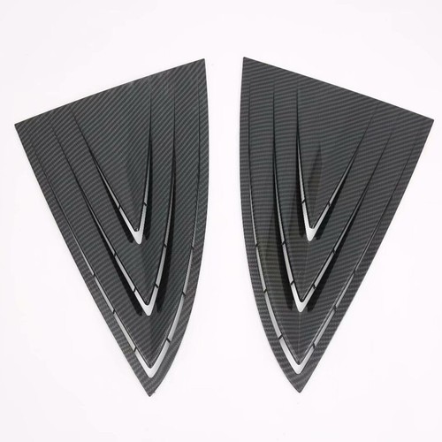 For Tesla Model 3 Carbon Fiber Black Rear Window Louver Shutter Trim ...