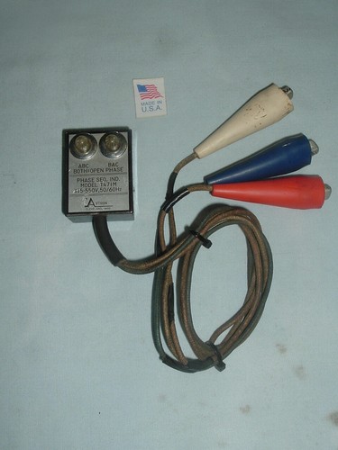 VINTAGE AVTRON MODEL T471M PHASE SEQUENCE INDICATOR - 15-550V-50/60hZ ...
