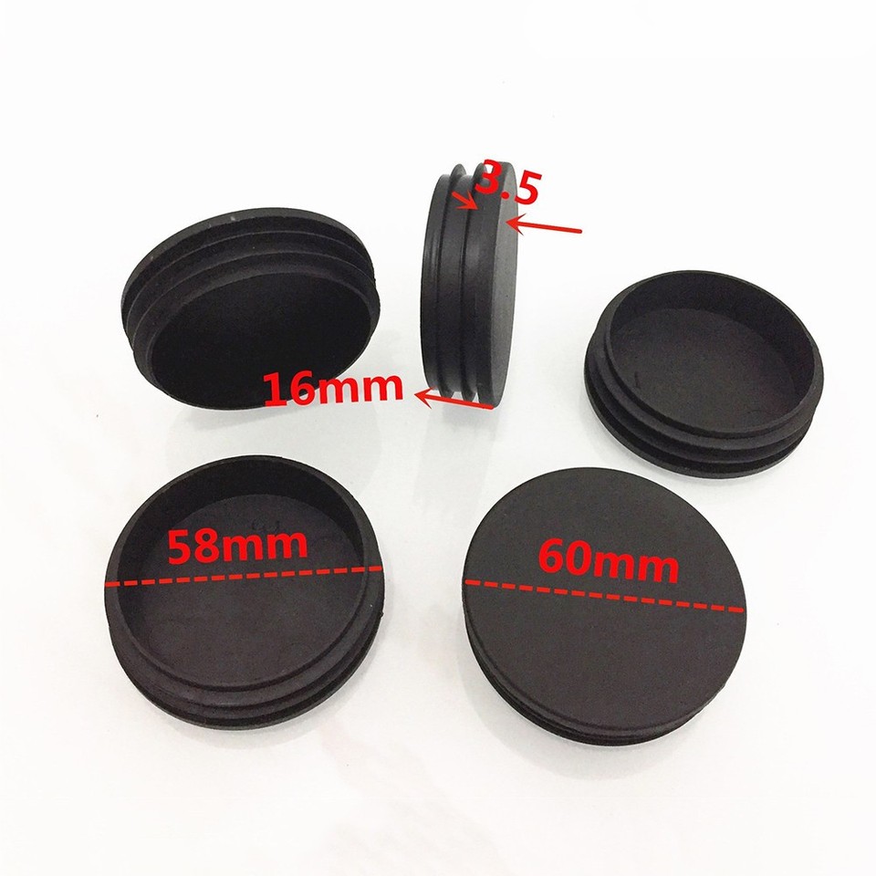 10PCS 60mm Round Plug Stopper Plastic Tube Block Furniture Inner Plug ...