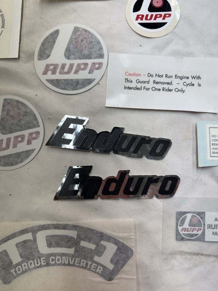 1970 Rupp Mini Bike Enduro Decal Set Tecumseh LIVE IT RUPP | eBay