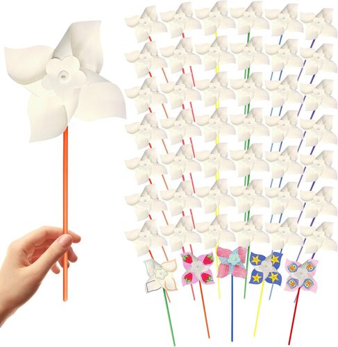 4E's Novelty 24 Pack DIY Pinwheels Craft for Kids, Bulk Summer ...