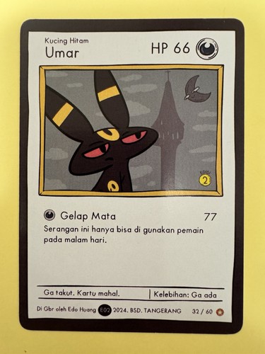 Pokkedo Set V2 - Umar (Umbreon) 32/60 - Pokemon Art Card 2024 Very Rare ...