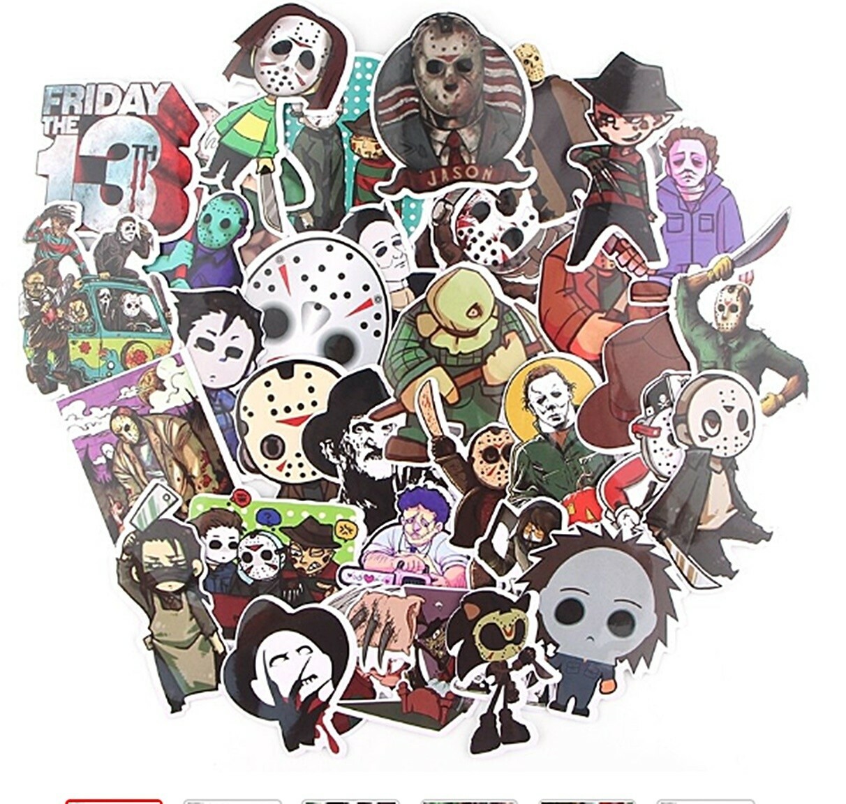 Jason Voorhees Decal Vinyl Stickers Assorted Lot of 20 Pieces | eBay