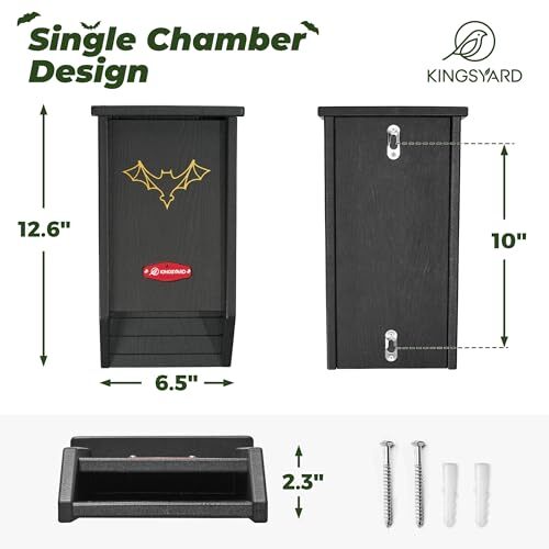 Recycled Plastic Bat Houses for Outdoors - Single Chamber Bat Box ...