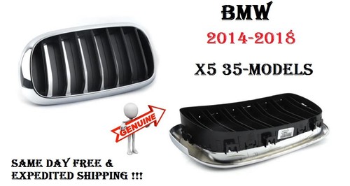 2014-2018 BMW X5 35 Front Driver Side Main Bumper Grille GENUINE ...