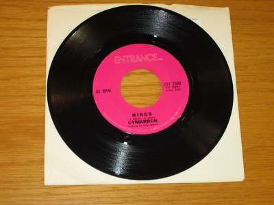 70s ROCK 45 RPM - CYMARRON - ENTRANCE 7500 - "RINGS" + "LIKE CHILDREN ...